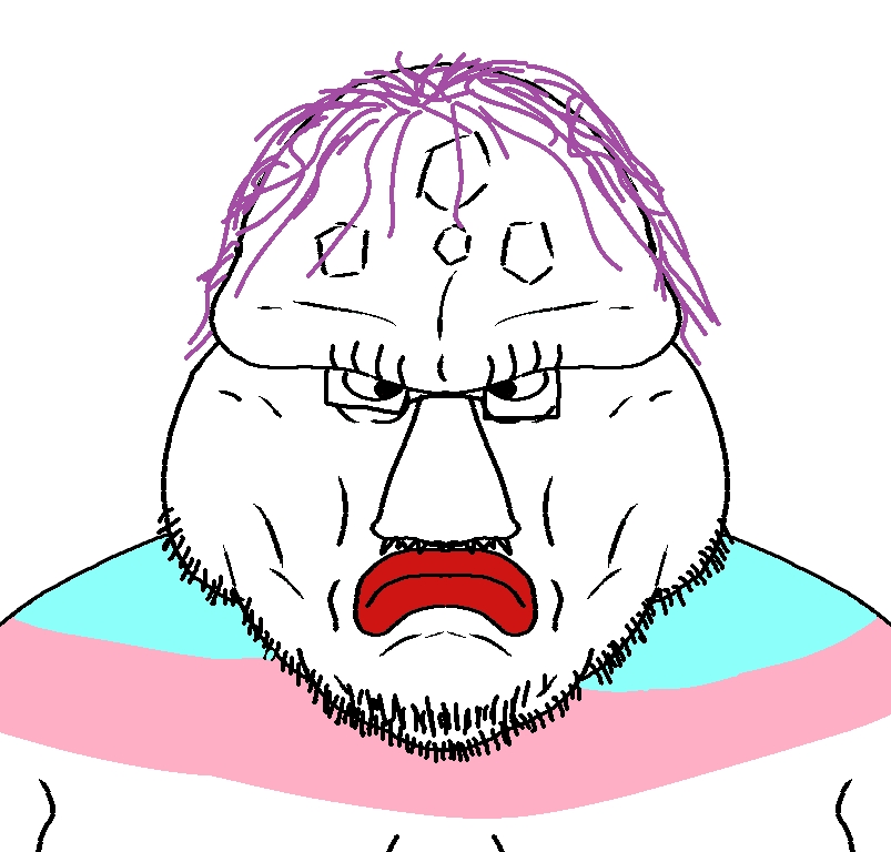 SoyBooru - Post 148230: angry eyelashes fat flag:transgender_pride_flag glasses lipstick ...